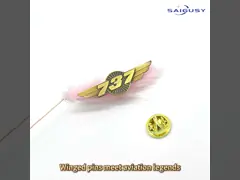 737 Крылатые броши Аксессуары Легкий авиалайнер Пилот крылья Шнур запоминающийся