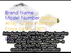 Grid Array Zero Insertion Force 63164-136T Azimuth Carrier Test Socket Electrical Contactor