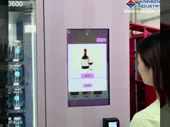 China Lcd Display Wine Vending Machine Support Card Reader Paper Money Coin Receiver for sale