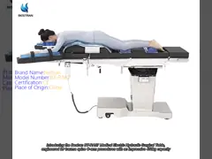 Tavolo di funzionamento radiolucente idraulico elettrico di altezza molto bassa per C-ARM e raggi X