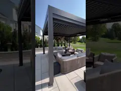 China Integrated Hidden Gutters Aluminum Patio Covers With Solid Polycarbonate Roofing Sheets for sale