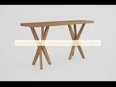 China OEM Nordic Wooden Dining Table Solid Living Room Furniture Set for sale