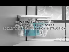 China Smart Wall-Hung Elongated Bowl WC Toilet Set with Heated Seat Sensor Convenient Auto-Flush Remote Control Modern Smart Toilets for sale