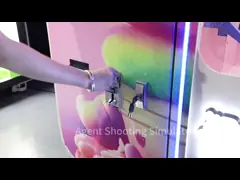 China Fully Automatic Commercial Cotton Candy Vending Machine With Three Payment Module for sale