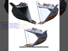 Cina Q355B Escavatore trapezoidale in acciaio, secchio di roccia V, attacco di fosso 20 tonnellate in vendita