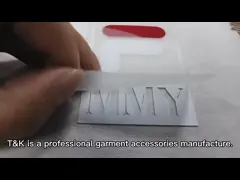 Customized 3D Silicone Heat Transfer Clothing Labels With  Shinny Color