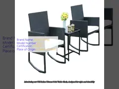 PE Rattan Woven 3 Set Table Chair Hot Sale Best Design swing chair Outdoor Furniture Set High Quality 300 Kg Capacity