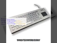 China Industrial Stainless Steel Keyboard With Touchpad For PC USB Port Type A Interface for sale