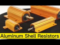 Gold aluminum shell wirewound resistor