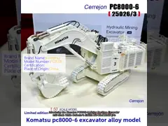 China Komatsu PC8000-6 Mining Backhoe Excavator Scale Model White Collector'S Edition Die Cast No. 25026 for sale