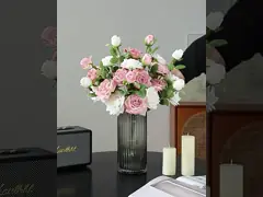 Bionic charred rose, artificial flower, high-end living room and dining table flower, bouquet decora