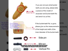 China Genuine Diamond NBLF Komatsu PC400 PC400TV LK400TL Excavator Bucket Teeth 208-70-14152 Pin for sale