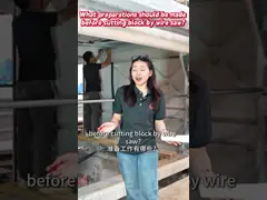 Wire saw machine cutting preparation