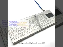 China Stainless Steel Industrial Keyboard With Touch Pad IP67 Signal Isolation Barrier for sale