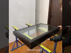 China Custom Aluminum Skylight with Double Glass - 5 Year Warranty, Powder Coated Finish, Heat Insulation & Waterproof for sale