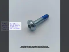 China Grade 10.9 Carbon Steel Pan Head Hex Socket Botton Screw With Collar for sale