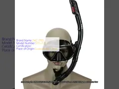 Customized PVC PC Liquid Silicone 2023 Diving Mask Snorkel Set for Adult Snorkel Mask Set
