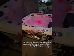 Rotationally molded, also known as rotomolded,Rotomolded hot tubs