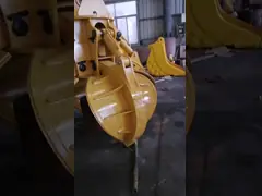Excavator Grapple Grabbing Steel Stone Gravel Excavator Attachments