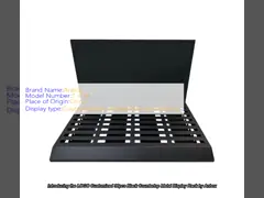 LOGO Customized 36pcs Black Countertop Small Metal Display Rack For Tile And Stone
