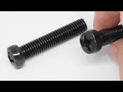 Custom Anti Theft Screws Carbon Steel Black Nickel Flat Head Screw With Post  Plum Groove