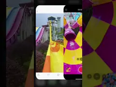 Cina Grande scivolo a spirale in piscina in fibra di vetro scivolo a spirale in acqua combinazione multi-slide in vendita