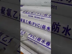 China Durable White Pvc Sheet Waterproof Membrane For Exposed Single Layer Light Steel Roof 20m Length for sale