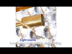 JYLighting Luxury Large LED Chandelier Contemporary Magnificent Crystal Pendant Light for Home and R