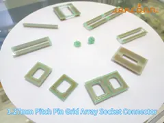 China Gold Flash PGA Connector Sockets Thermoplastic Polyester Gold Flash Power Plug Types for sale