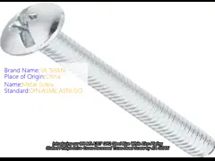 M4 M5  A307 GR2  Steel Blue White Zinc Plating Slotted Phillips Drive Cross Recessed Truss Head Screw