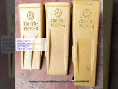 Komatsu PC200 Excavator Rock Teeth Forged Casting Construction Part 205-70-19570