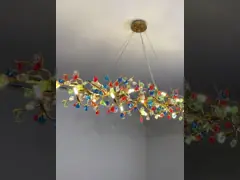 Custom Big Large Hotel Lobby Banquet Hall Murano Glass Pendant Light Modern Luxury Chandeliers For W