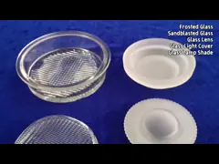 China Custom Molded Matte-finish Sandblasting Glass For Anti-glare Light Fixtures for sale