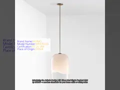 Articolo Design LED Glass Moni Single Pendant Light E26 Base Modern Style for Home Office Bedroom Dining Room Chandelier