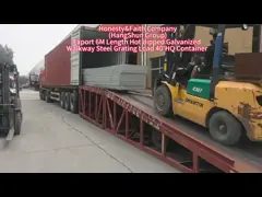 Export 6m Length Hot dipped galvanized Steel Grating Load 40' HQ Container