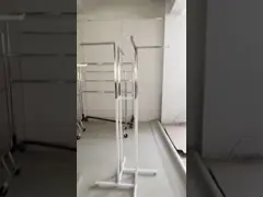 Round Clothing Rack - Adjustable Height Chrome Folding Display