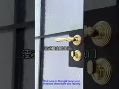 Wood glass door