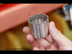 China Stainless Steel Couplings 304/316  Female Thread Pipe Nipple BSPT/NPT Socket Thread Tube Fitting for sale