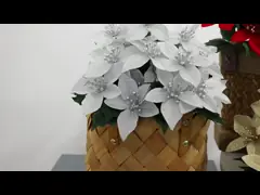 China Cross border simulation of poinsettia Christmas decoration, wedding gifts, fake flower bouquets, DIY ornaments, simulated flowers for sale