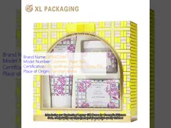 Imballaggio XL Scatole cosmetiche stampate personalizzate Scatole di carta personalizzate per regali di lusso Imballaggio di set cosmetici per la cura della pelle con timbro