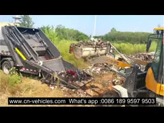 China Shacman Skip Loader Garbage Truck 6 Wheelers 10m3 Swing Arm Garbage Truck for sale