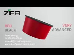 China Disposable Paper Bowls With Lids for USA Market Black/Red Convenient and Practical for sale