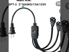 China NEMA 1-15P to 1-15R Power Cord 18 AWG Copper for Small Appliances for sale