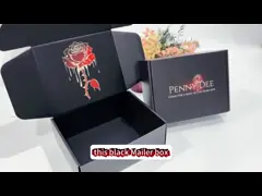 Cina Scatole di cartone di lusso scatole di spedizione ondulate nere imballaggio per piccole imprese in vendita