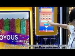 China Touch Screen Metal Candy Dispenser Chocolate Bean Vending Machine With Coin Credit Card Token Qr Code Payment Systems For Retail for sale