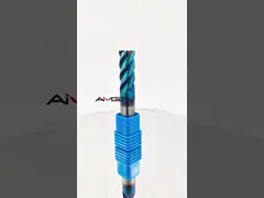 Cina Frese a candela in metallo duro a 4 taglienti da 16 mm con angolo di elica a 45°, rivestimento nano blu, per fresatura a spianare per macchine utensili CNC in acciaio in vendita