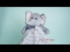 China Soft Lovey Elephant Security Blanket Lightweight For Unisex Baby Gifts for sale