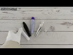 SRS8444-12ML soplado personalizar el color de plástico PETG forma única rollo en la botella para el masaje de los ojos gel de suero
