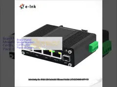 미니 산업용 이더넷 스위치 3 포트 10/100/1000T to 1 포트 100/1000X SFP PD, PoE 분배기 기능 포함