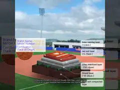 프리미엄 품질의 스포츠 시설용 붉은 점토, 야구장 건설 및 유지 보수를 위한 내구성이 뛰어난 붉은 점토